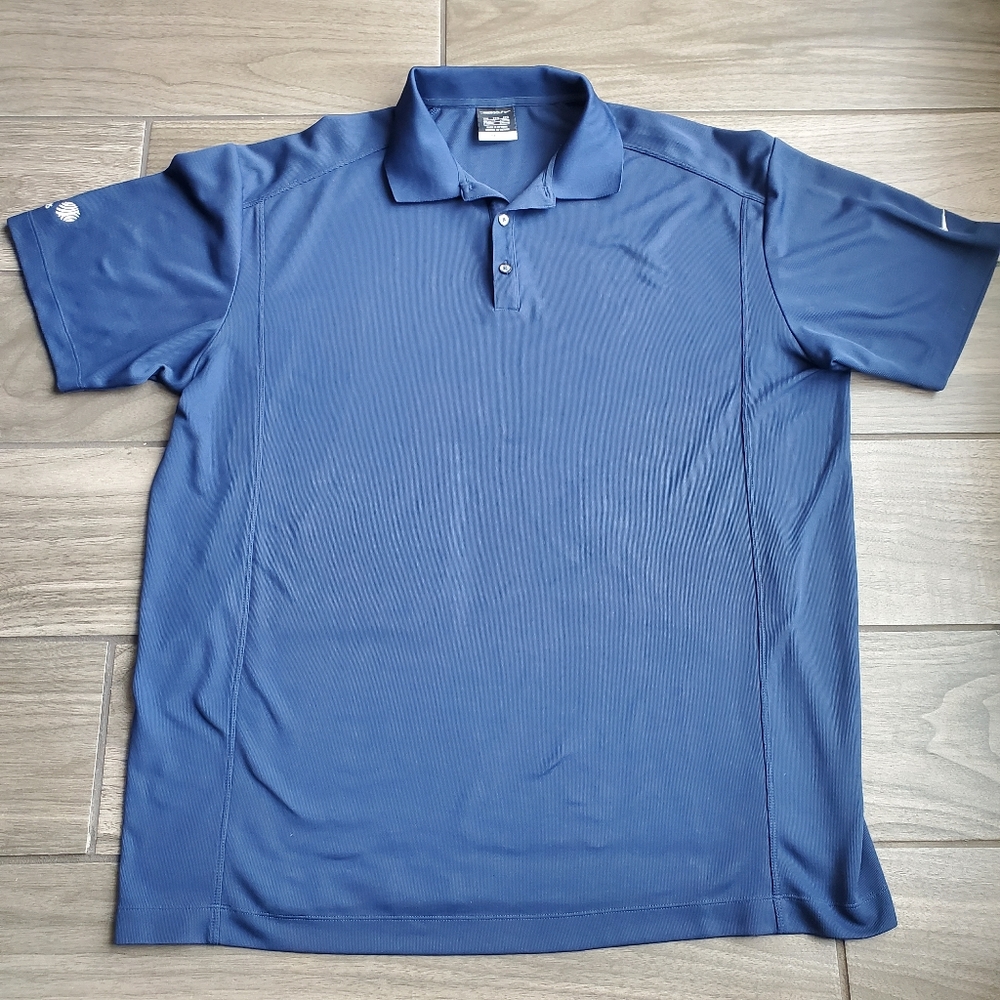 Johnson Controls Nike Blue Golf Polo Shirt Size Xxl - Gem